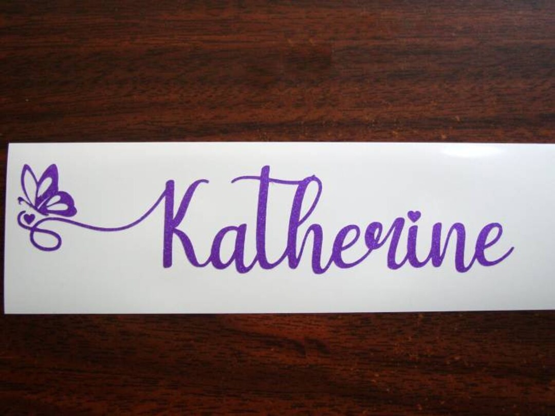 Butterfly Name Decal, Tumbler Decal, Butterfly Name Sticker, Water ...