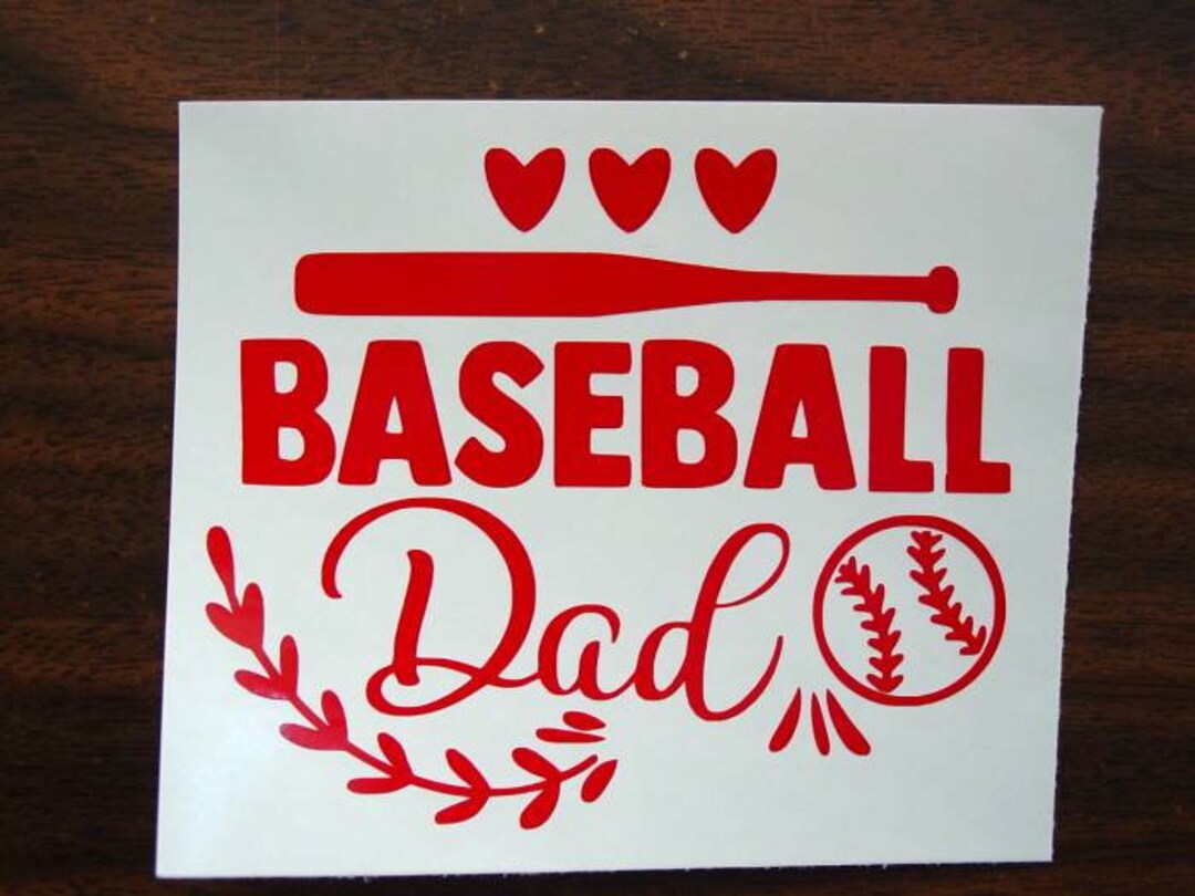 Baseball Dad, Vinyl Decal, Sports Decal, Car Decal, Baseball Sticker ...
