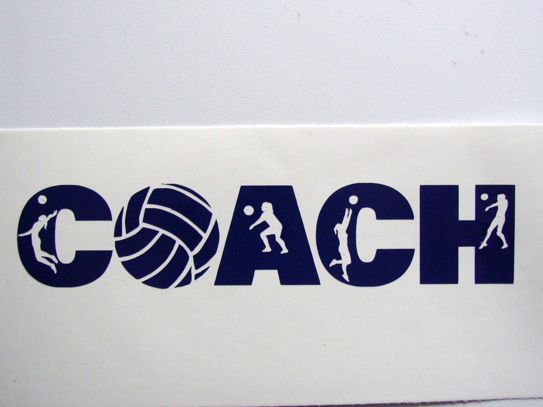 Volleyball Coach Vinyl Decal, Car, Tumbler, Sports - Etsy
