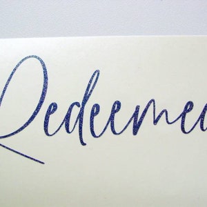Redeemed Vinyl Decal, Redeemed Sticker, Christian Decal, Car Decal ...