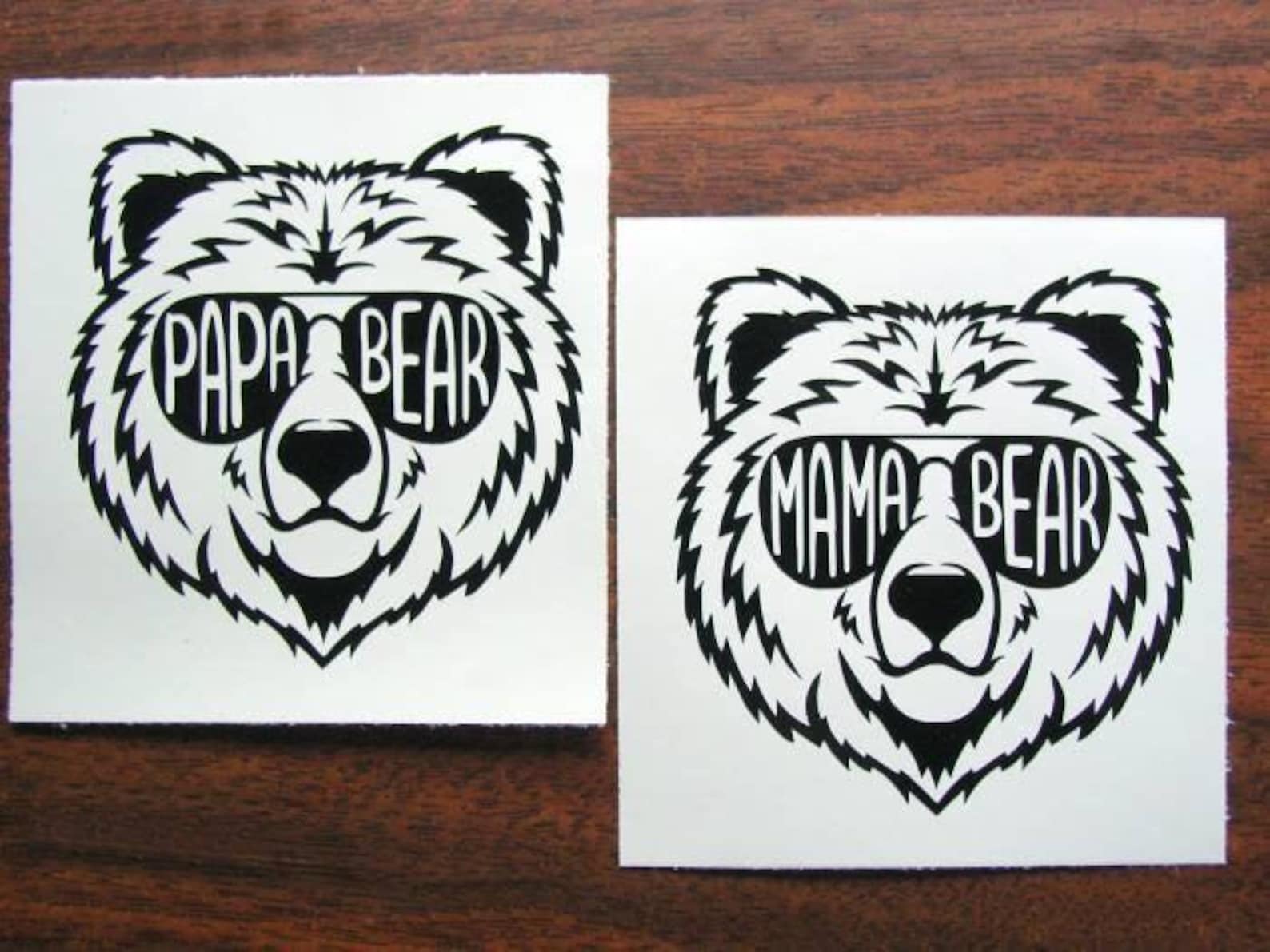 Papa Bear Vinyl Decal, Papa Decal, Bear Decal, Dad Decal, Father's Day ...