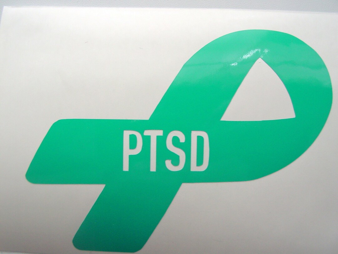Veteran Decal Sticker, PTSD Ribbon Vinyl Decal, Veteran Sticker, Car ...