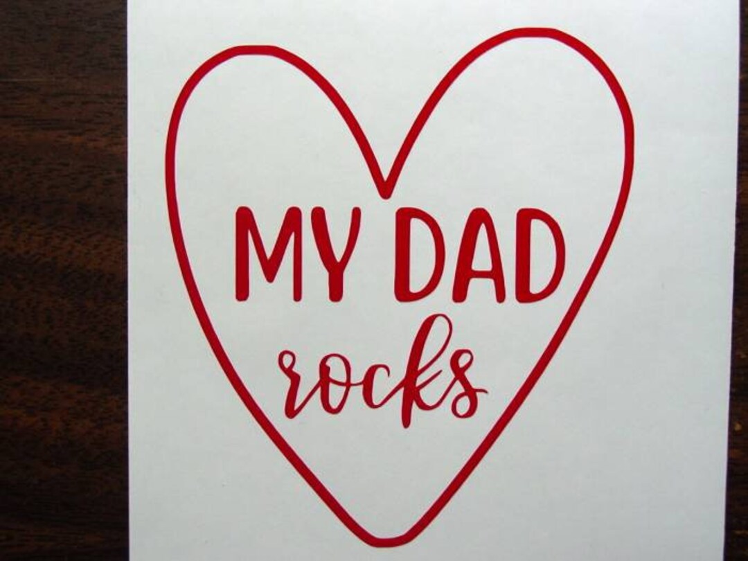 My Dad Rocks Vinyl Decal, Dad Decal, Car Decal, Laptop Decal, Computer ...