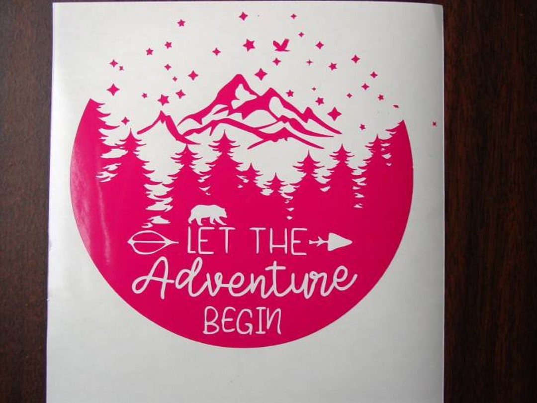 Let the Adventure Begin Vinyl Decal, Camper Decal, Car Decal, Laptop ...