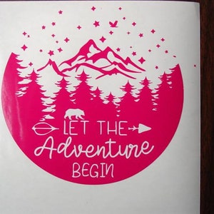 Let the Adventure Begin Vinyl Decal, Camper Decal, Car Decal, Laptop ...
