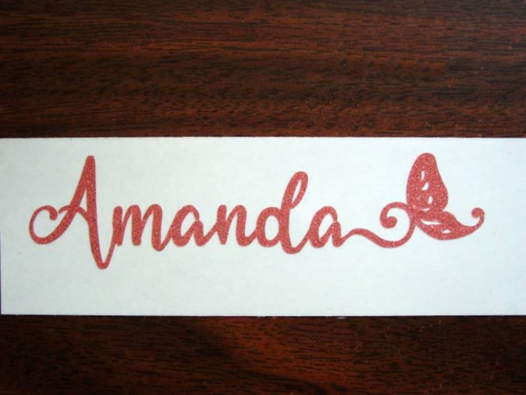 Personalized Butterfly Name Sticker Vinyl Decal for Car Laptop Water ...