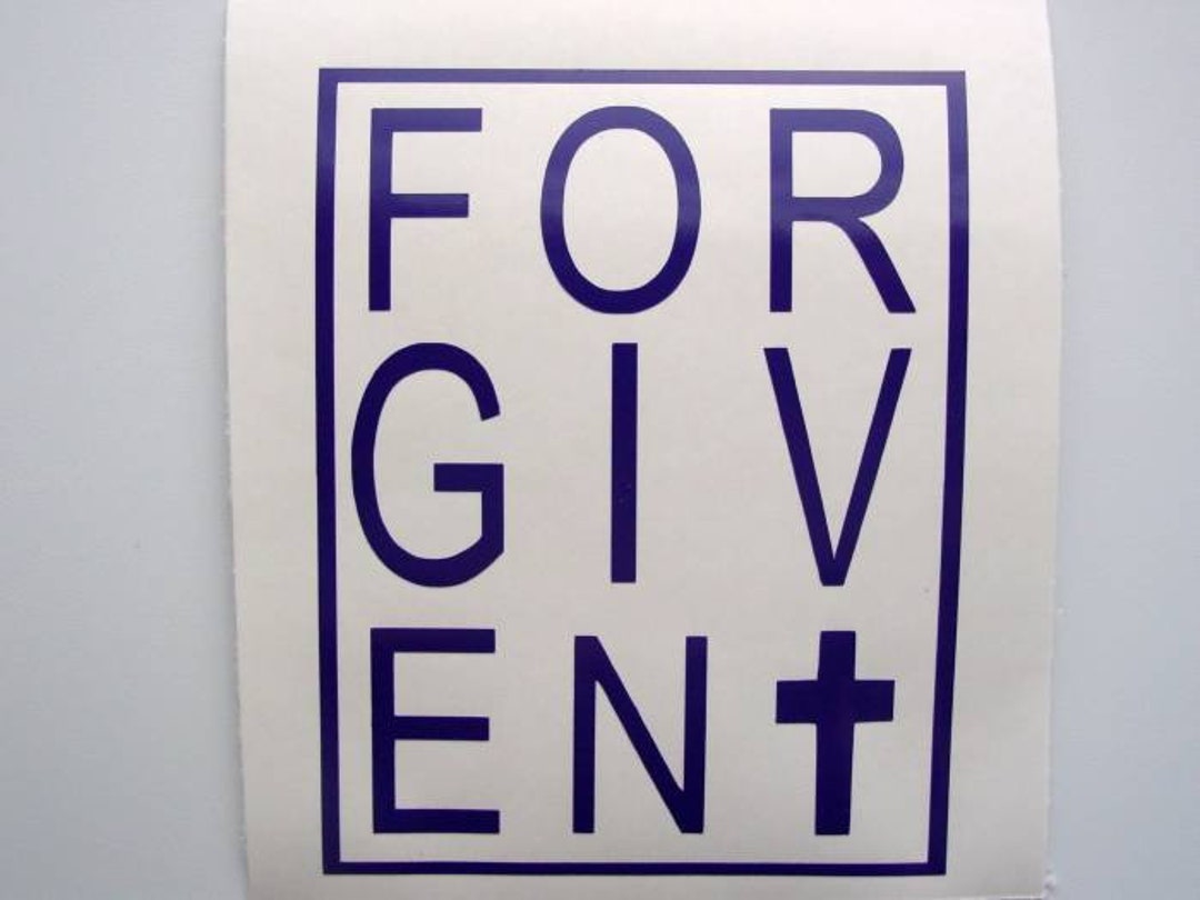 Christian Decal, Forgiven Sticker, Forgiven Decal, Spiritual Decal ...