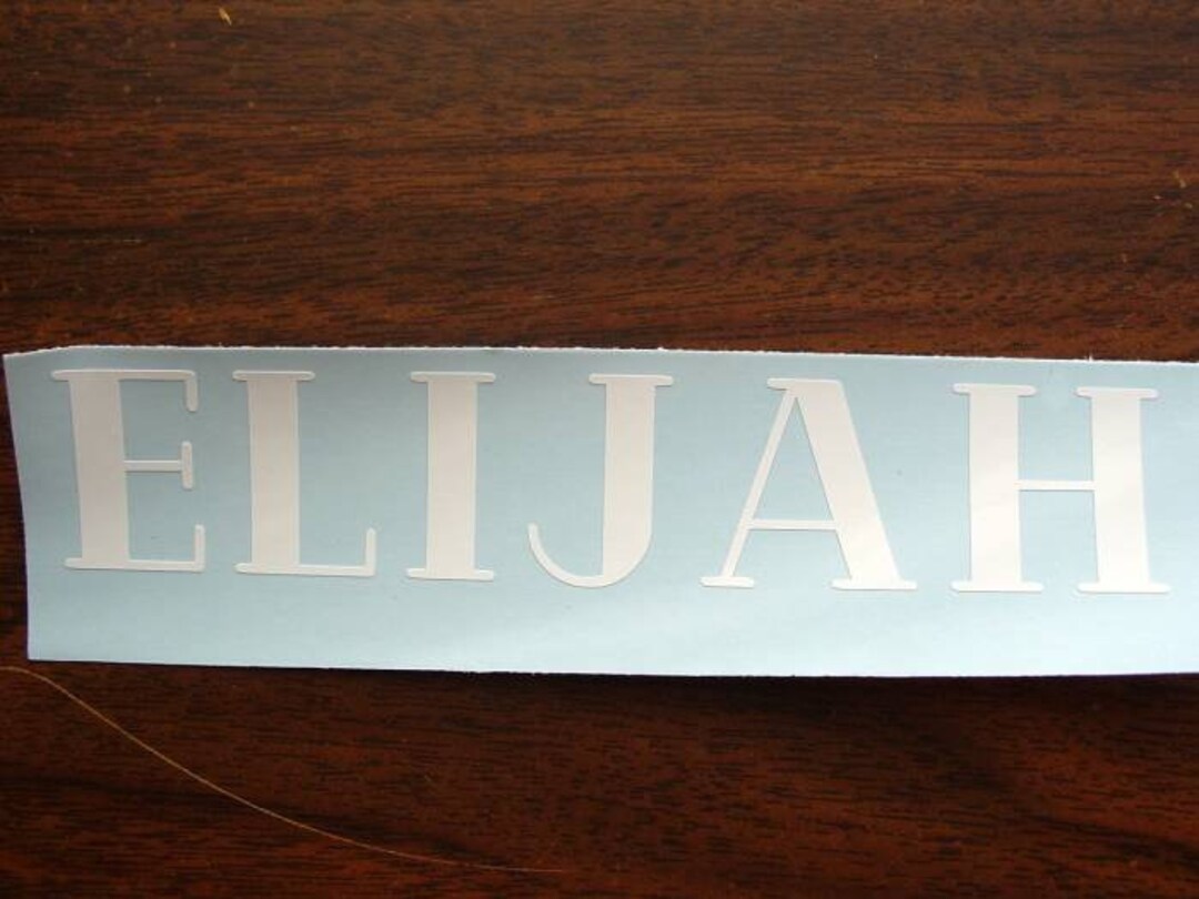 Personalized Block Font Vinyl Decal - Custom Name Sticker for Cars ...