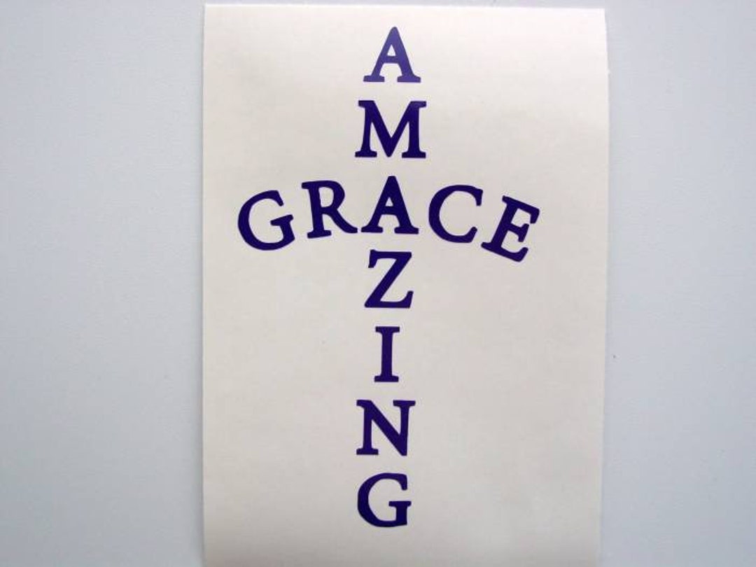 Christian Decal, Amazing Grace Sticker, Amazing Grace Decal, Spiritual ...