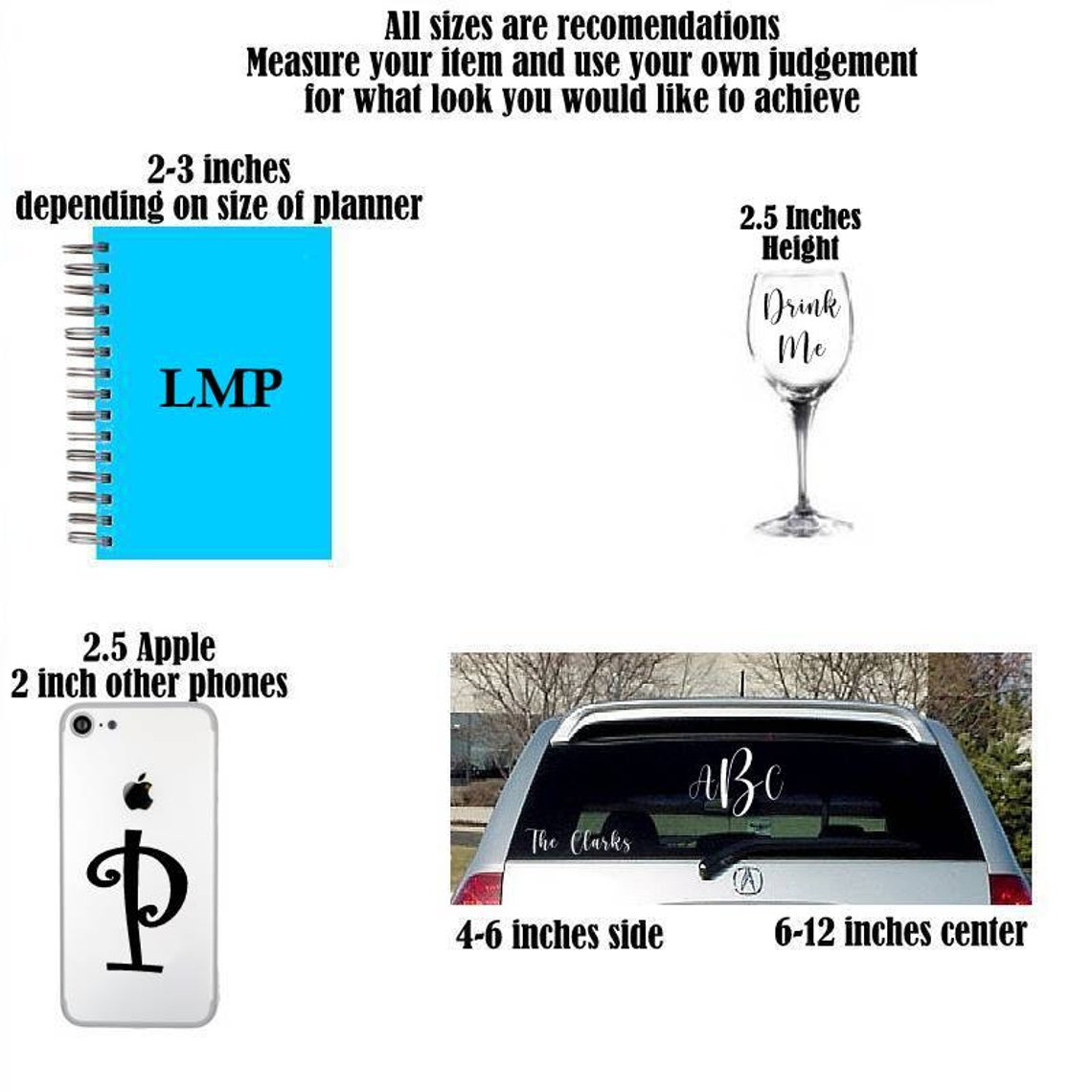 Initial Monogram Decal Split Letter Decal Vinyl Decal - Etsy