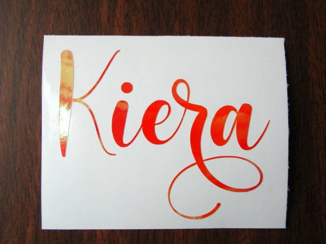 Personalized Fancy Script Name Decal - Vinyl Sticker for Car Laptop ...