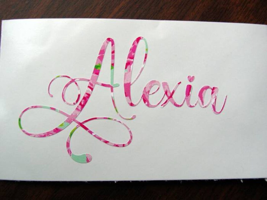 Script Decal, Fancy Name Decal, Personalized Name Decal, Water Bottle ...