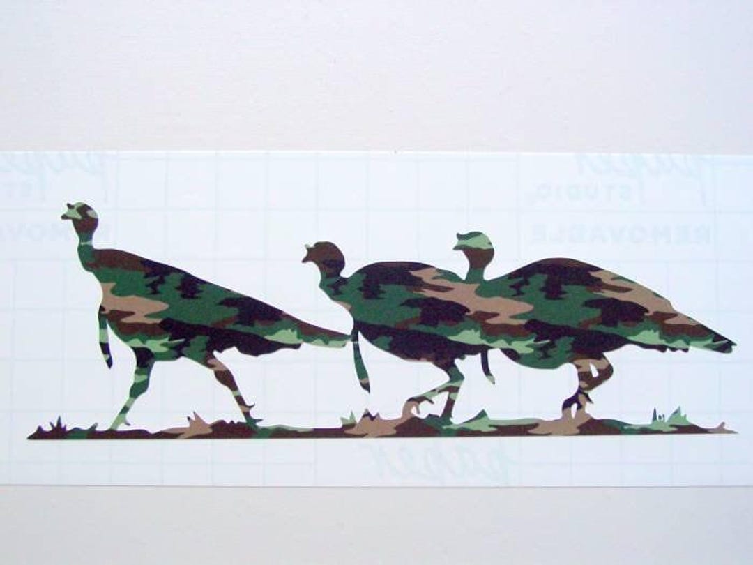 Wild Turkey Camo Vinyl Decal, Hunting Sticker, Dad, Bird - Etsy