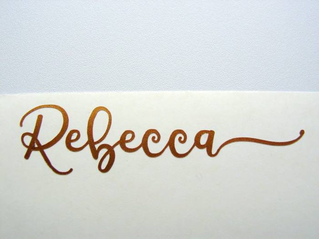 Personalized Fancy Script Vinyl Decal Sticker for Laptop Water Bottle ...