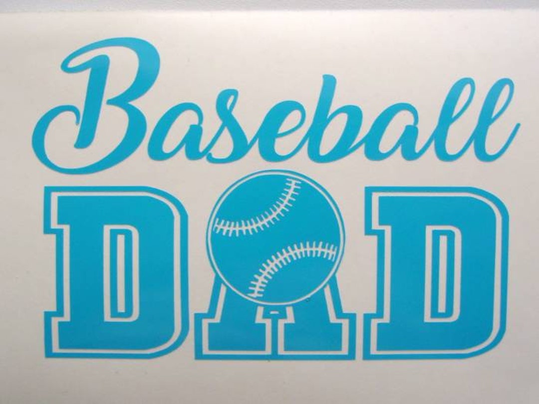 Baseball Dad Vinyl Decal, Dad Baseball Sticker, Baseball Helmet Sticker ...