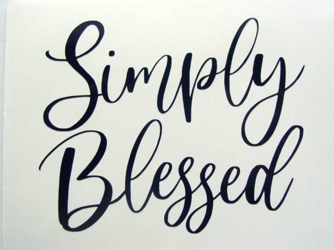 Simply Blessed Decal, Christian Decal, Religious Sticker, Spiritual ...