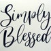 Simply Blessed Decal, Christian Decal, Religious Sticker, Spiritual ...