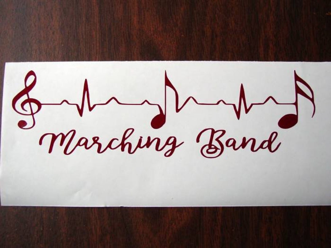 Band Decal, Marching Band Sticker, Car Decal, Laptop Decal, Computer ...