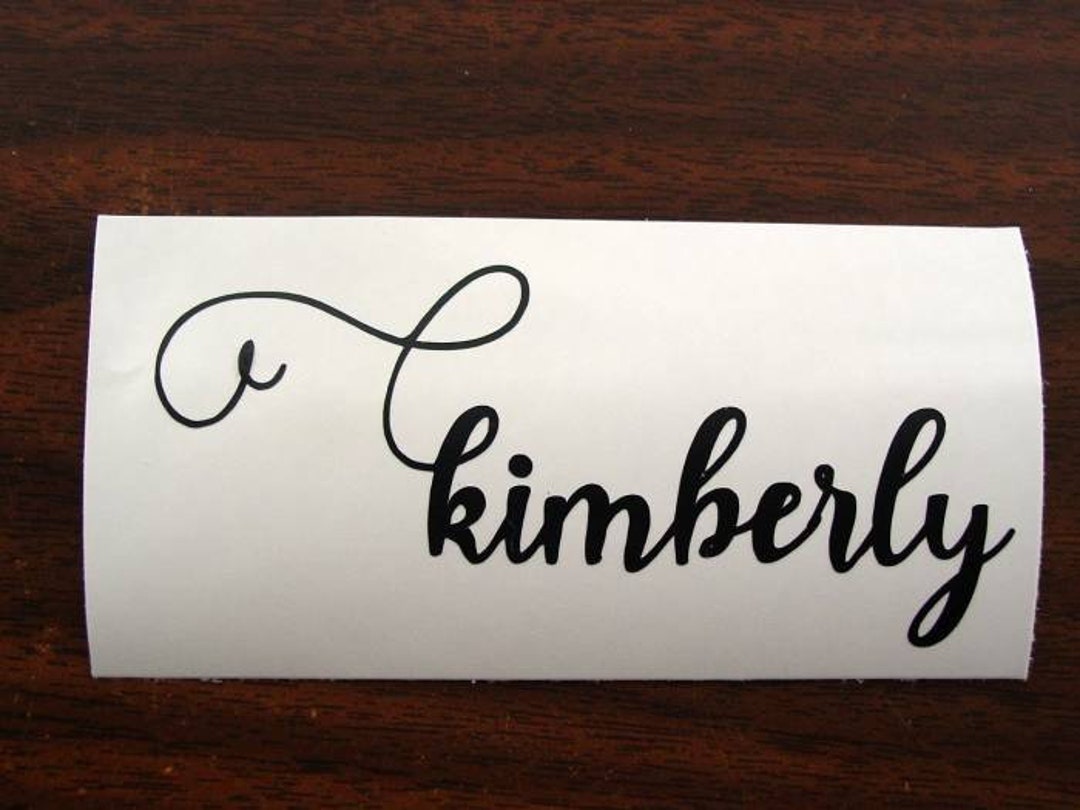 Fancy Script Name Vinyl Decal Personalized Decal Cooler - Etsy