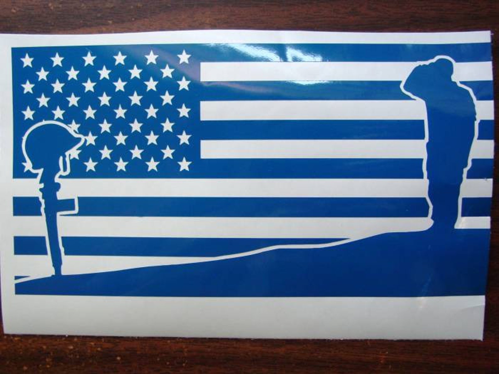 Fallen Soldier Decal Hand Salute Sticker Memorial Soldier - Etsy