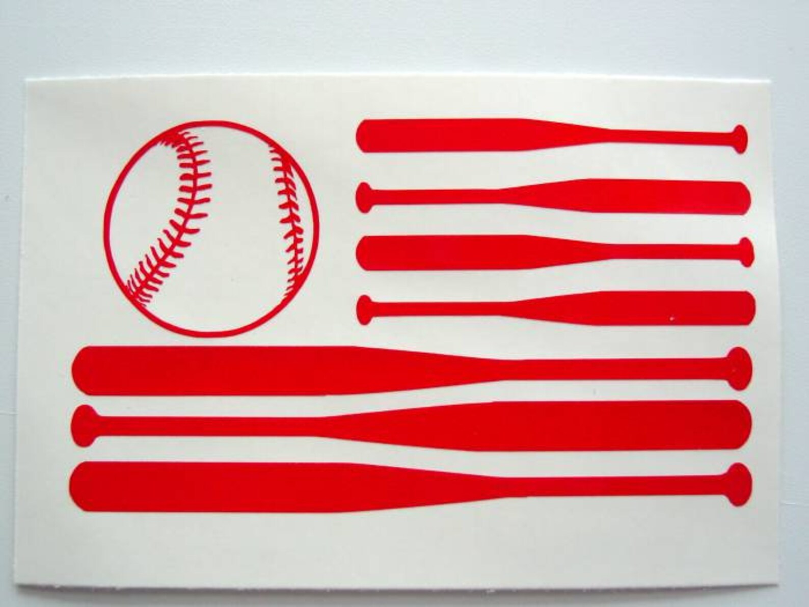 Baseball Vinyl Decal, Baseball Flag Sticker, Sports Decal, Car Decal ...