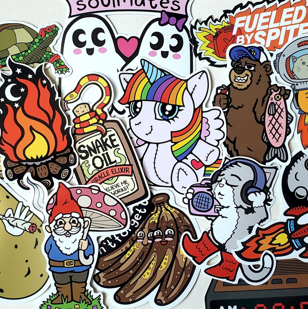 Choose 5-10 Vinyl Sticker Pack for Hydroflask, Waterproof Sticker ...