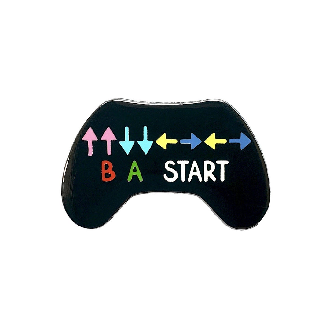 Video Game Cheat Code Enamel Pin - Lapel Pin for Fitted Hats, Funny Pin ...