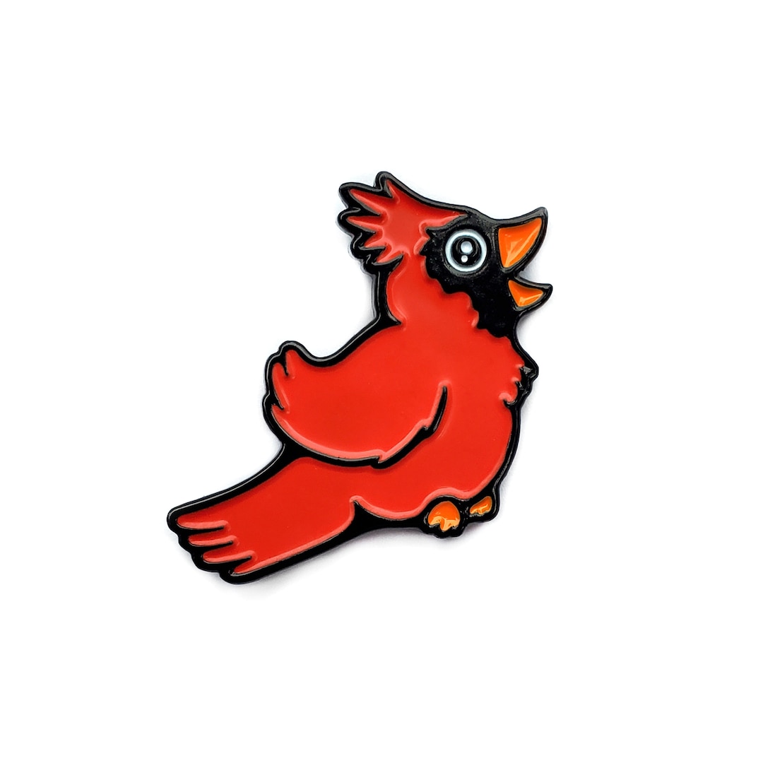 Cardinal Enamel Pin for Backpack, Pin for Bag, Bird Gift, Lapel Pin ...