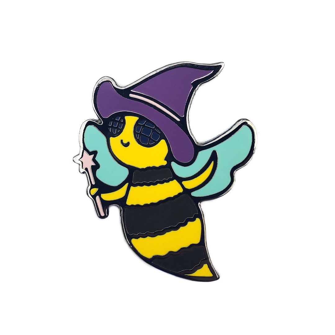Beewitched Bee Witch Hard Enamel Pin – 1.25" – Black Nickel - Etsy
