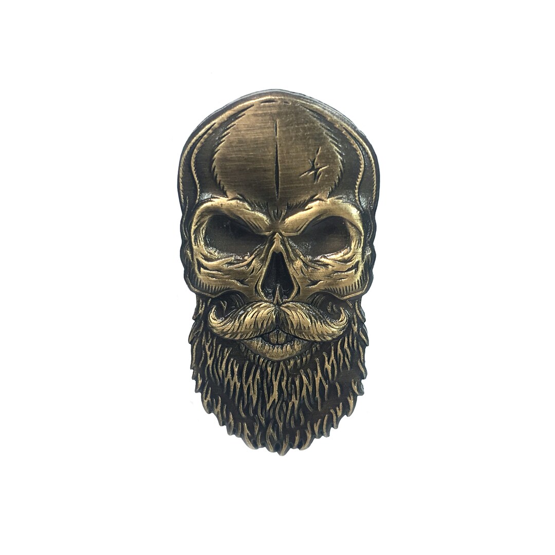 Beard Skull Fridge Magnet - Metal Refrigerator Magnets, Cute Fridge ...