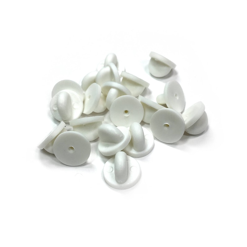 White Rubber Pin Backs for Enamel Pins 20 Pack - Etsy