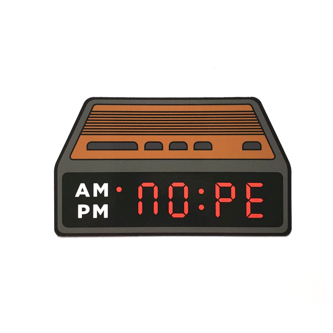 NOPE Clock Sticker - Vinyl Sticker for Hydroflask, Waterproof Sticker ...