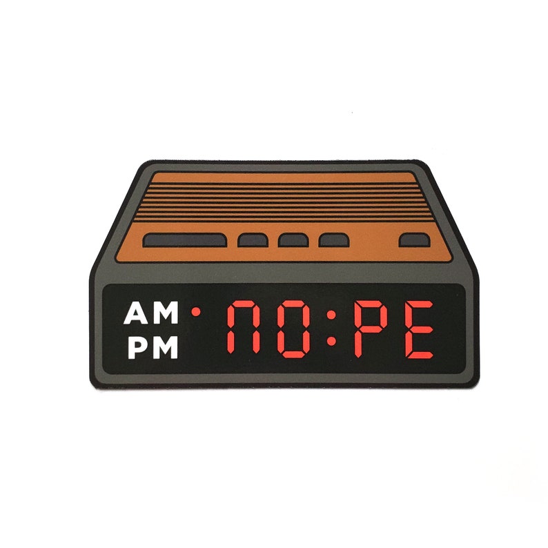 NOPE Clock Sticker - Vinyl Sticker for Hydroflask, Waterproof Sticker ...