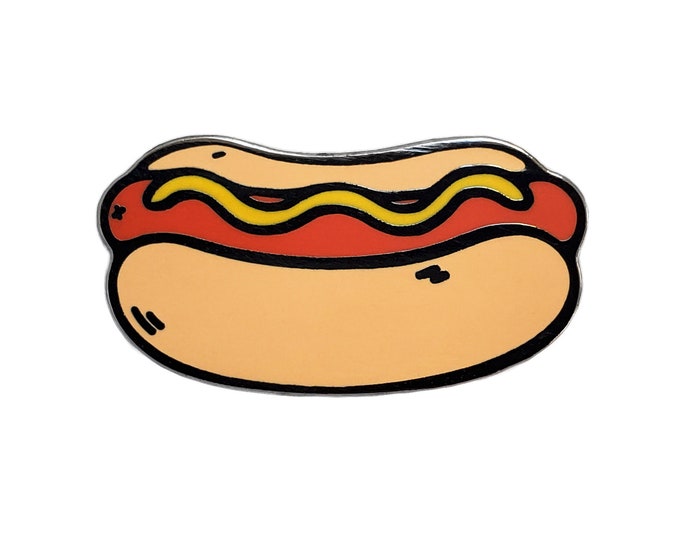 Hotdog Enamel Pin - Etsy