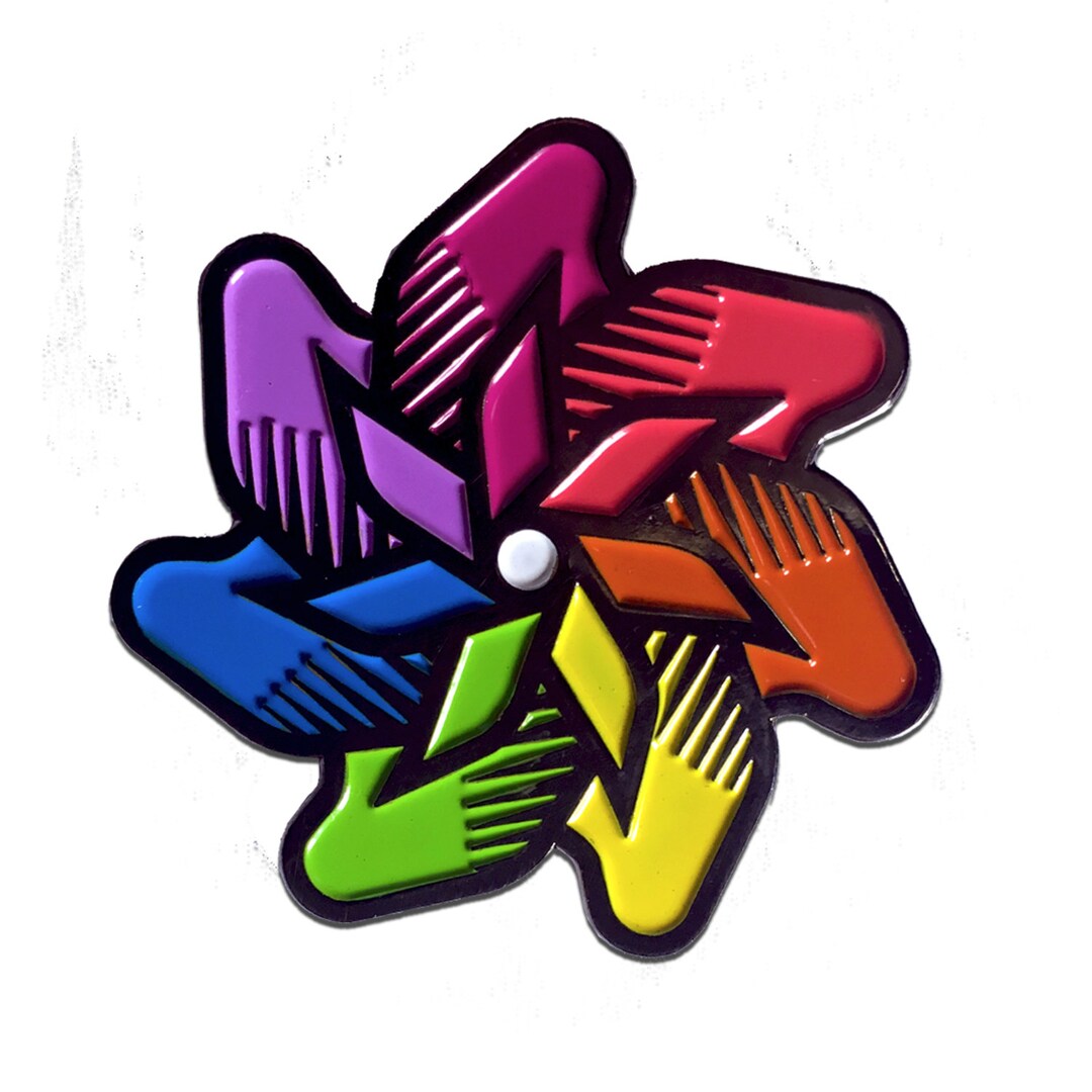 Rainbow Pinwheel Enamel Pin for Fitted Hats, Pin for Bag, Pin for ...