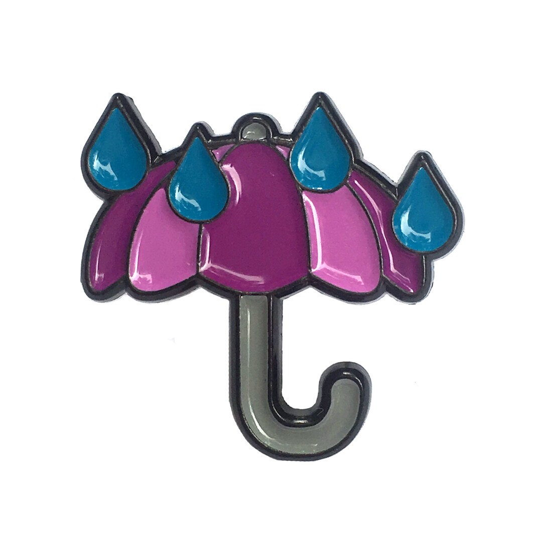 Rainy Umbrella Enamel Pin – 1" - Etsy