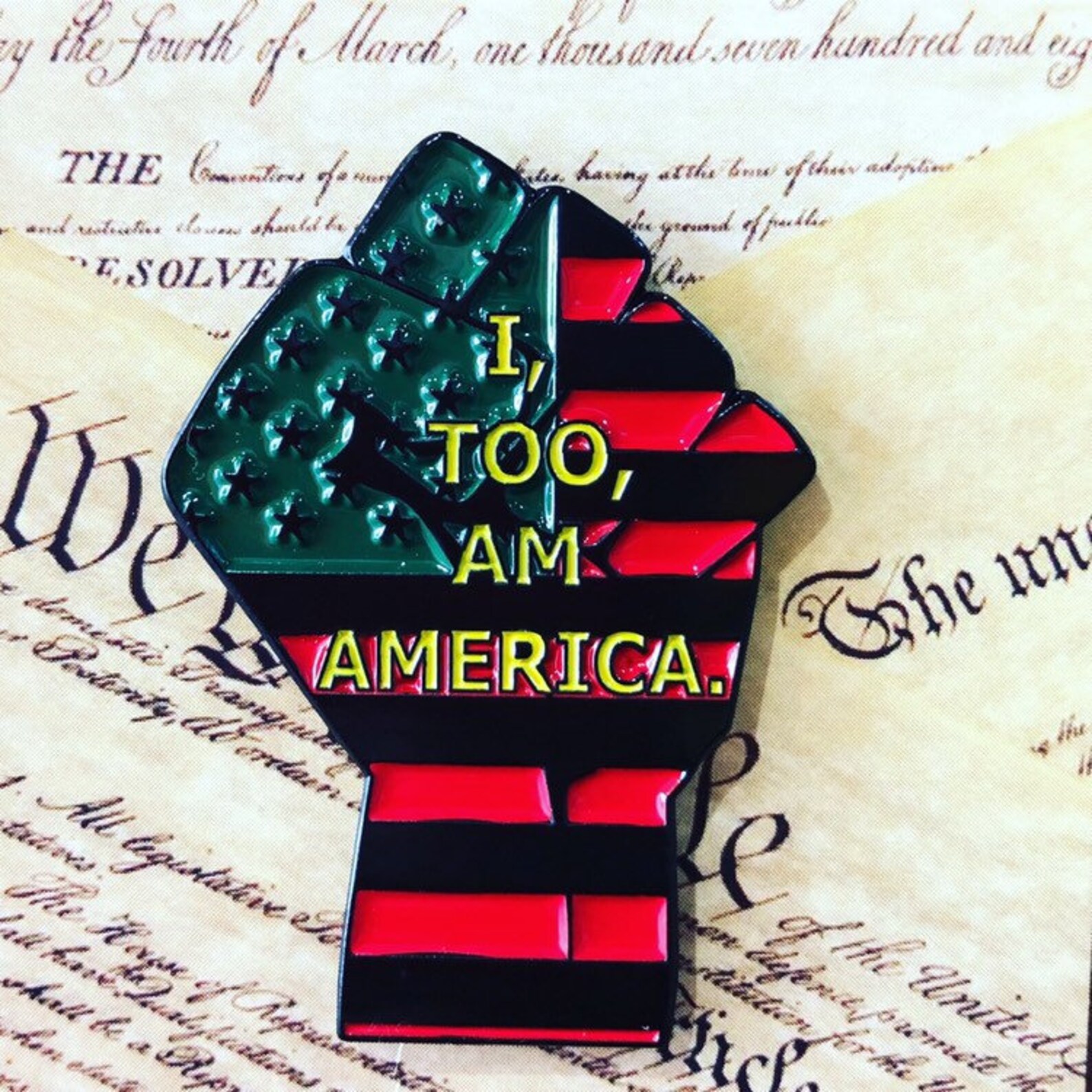 I TOO AM AMERICA Soft Enamel Pin - Etsy