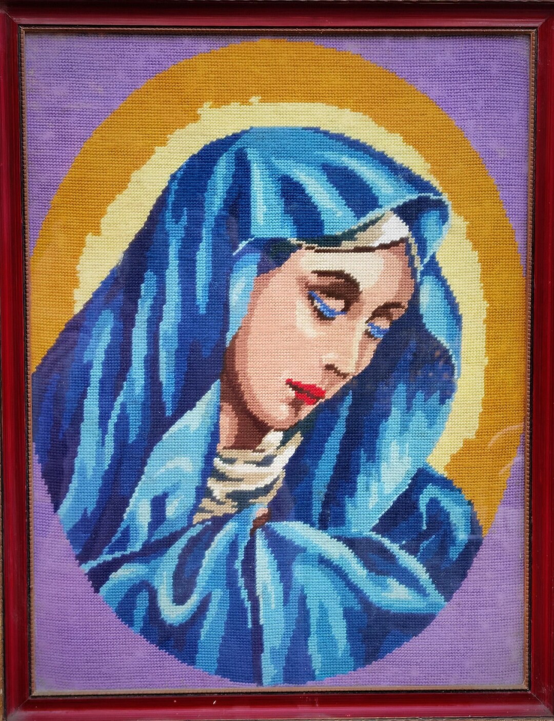 Embroidery 'virgin Mary', Beautiful and Exceptional Quality - Etsy