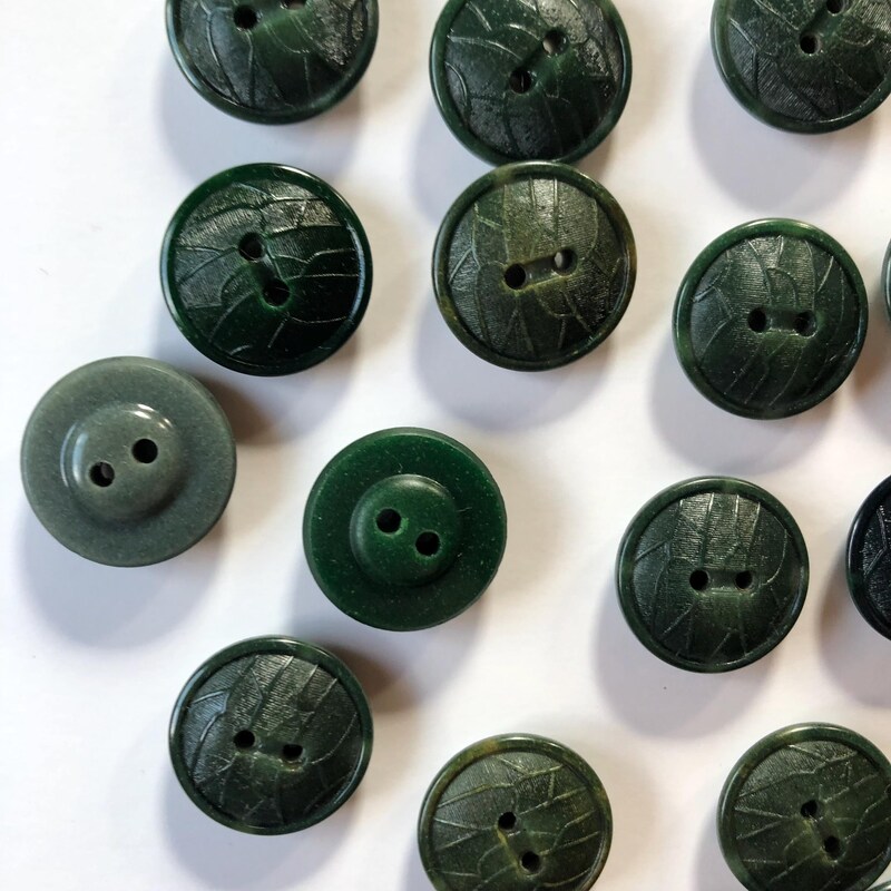 Green Buttons - Etsy