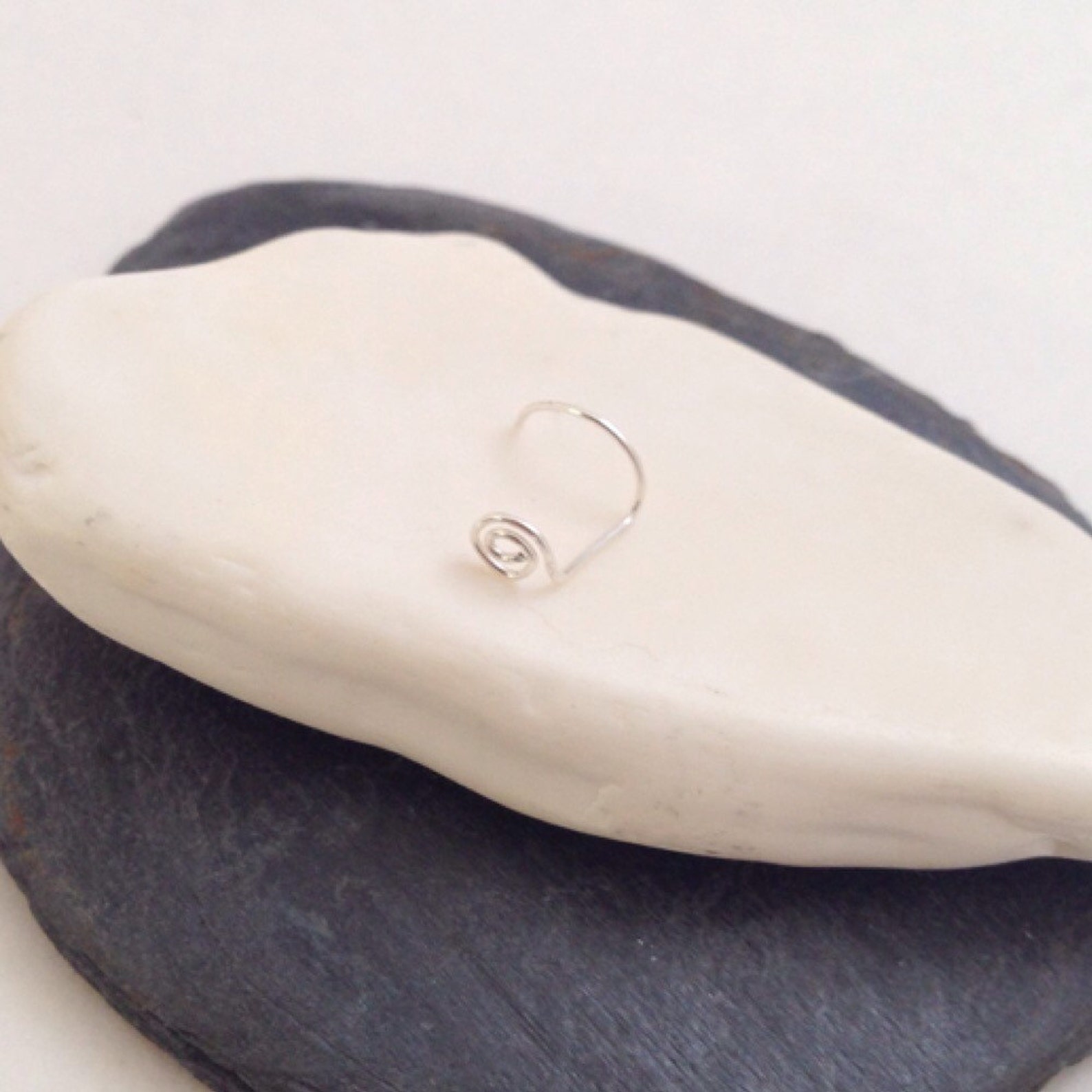 Spiral Sterling Silver Nose Ring/stud Thin Corkscrew - Etsy