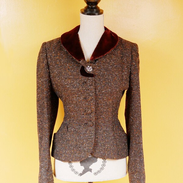 Brown Tweed Jacket - Etsy