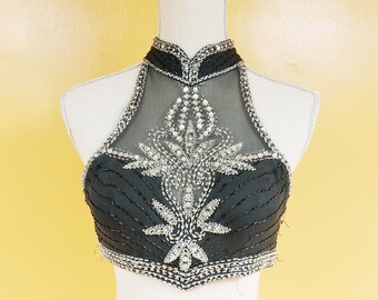 Black Beaded Top | Etsy