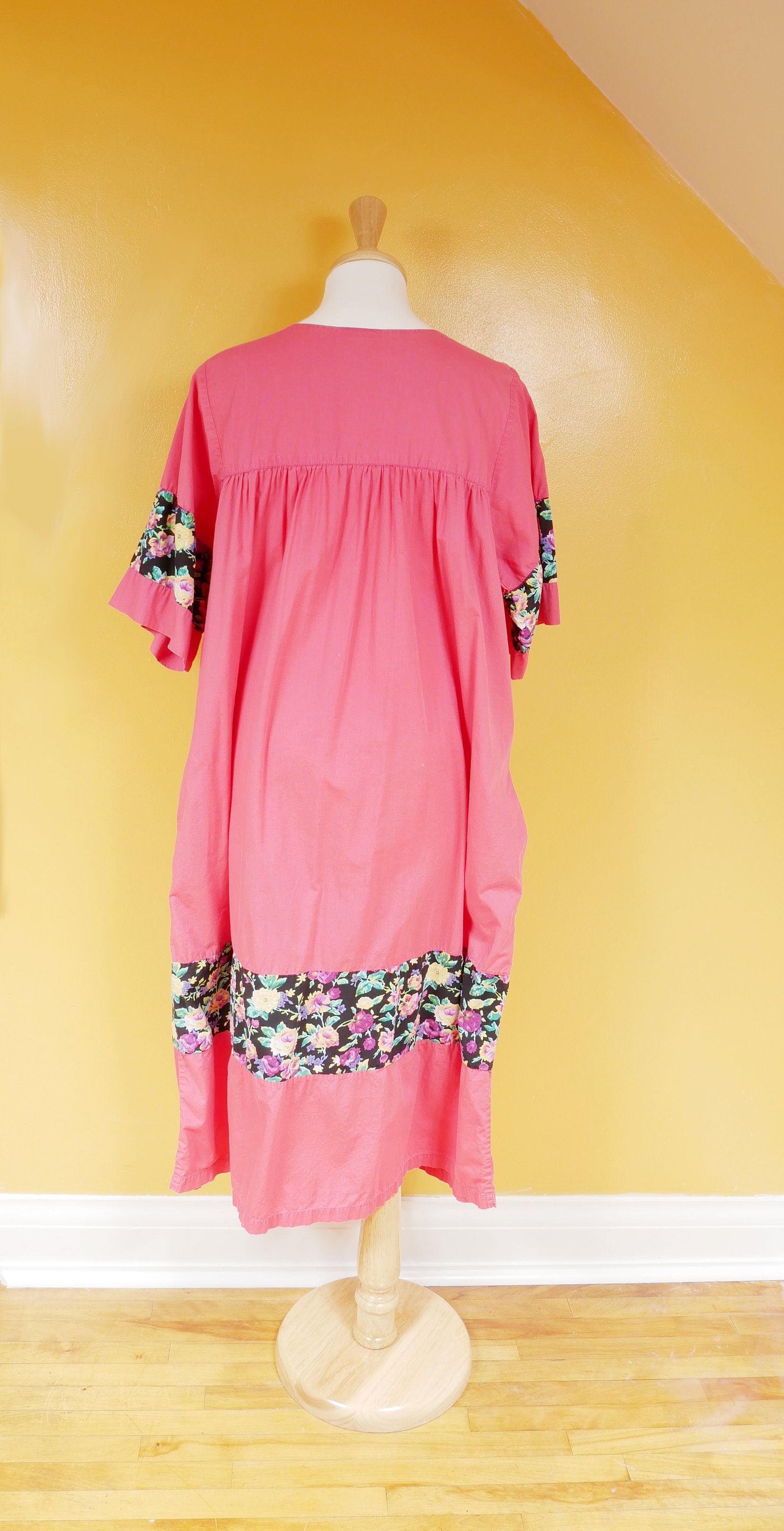 Beaded Pink Floral Muumuu Nightgown - Etsy