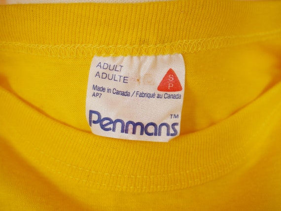 Vintage 1980s Blank Sunshine Yellow Ringer T-Shirt - Gem