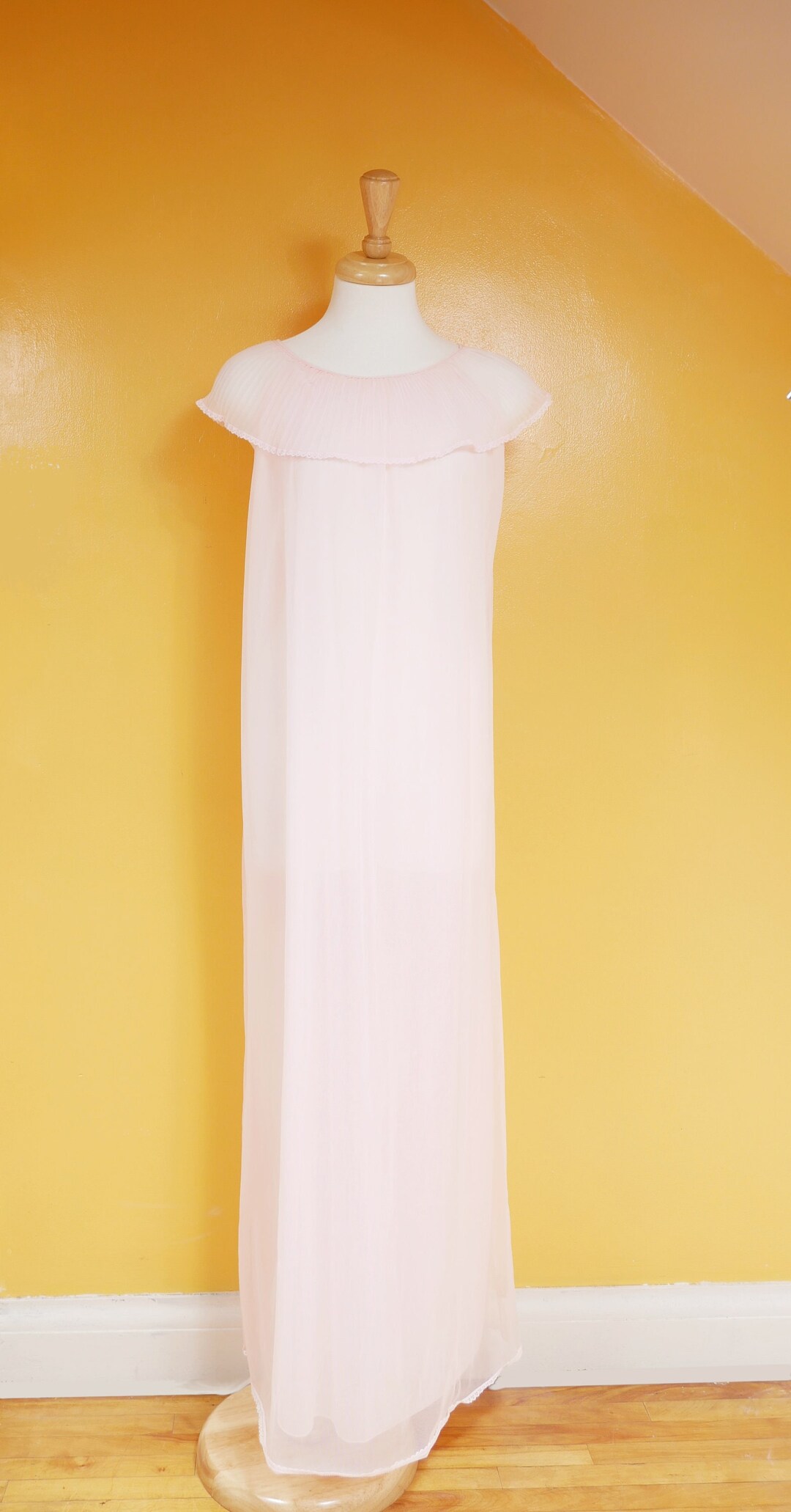 Sheer Pink Floor Length Nightgown - Etsy