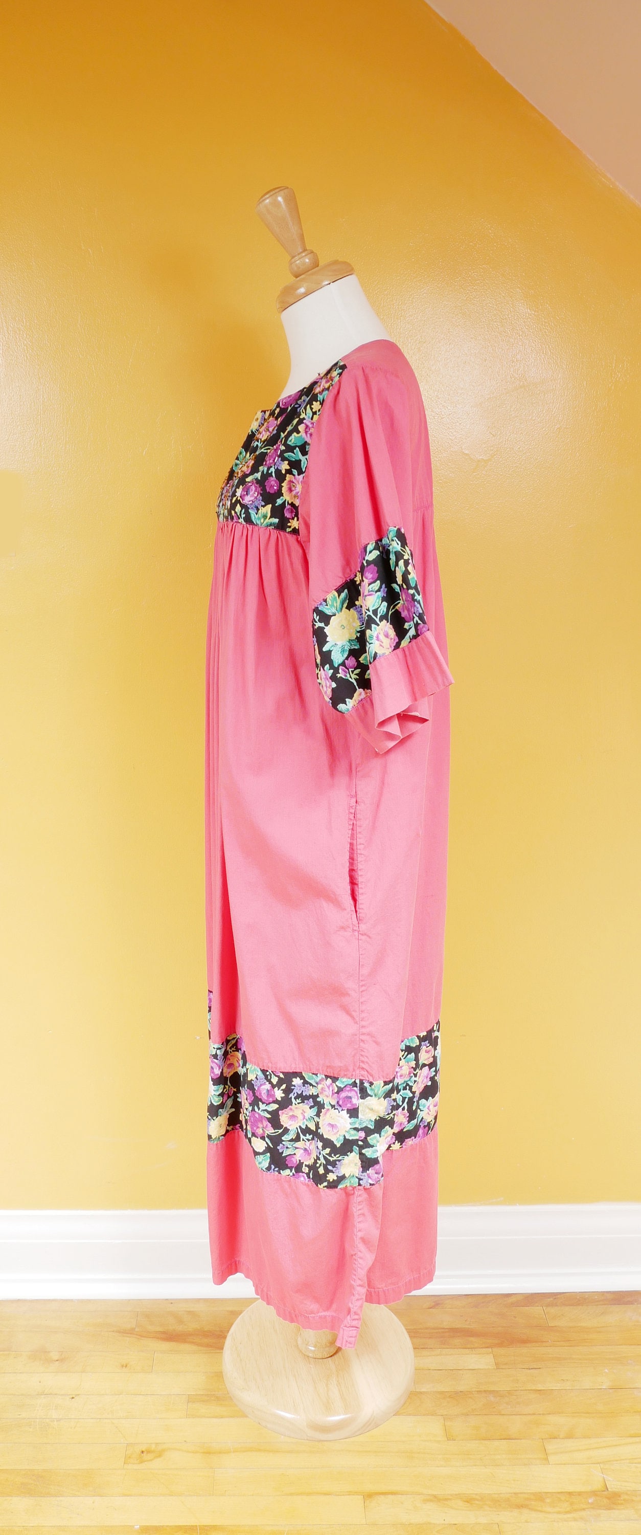 Beaded Pink Floral Muumuu Nightgown - Etsy