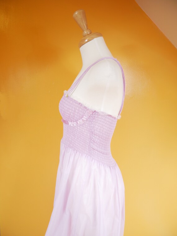 1960s Lilac Purple Princess Slip Dress - Gem