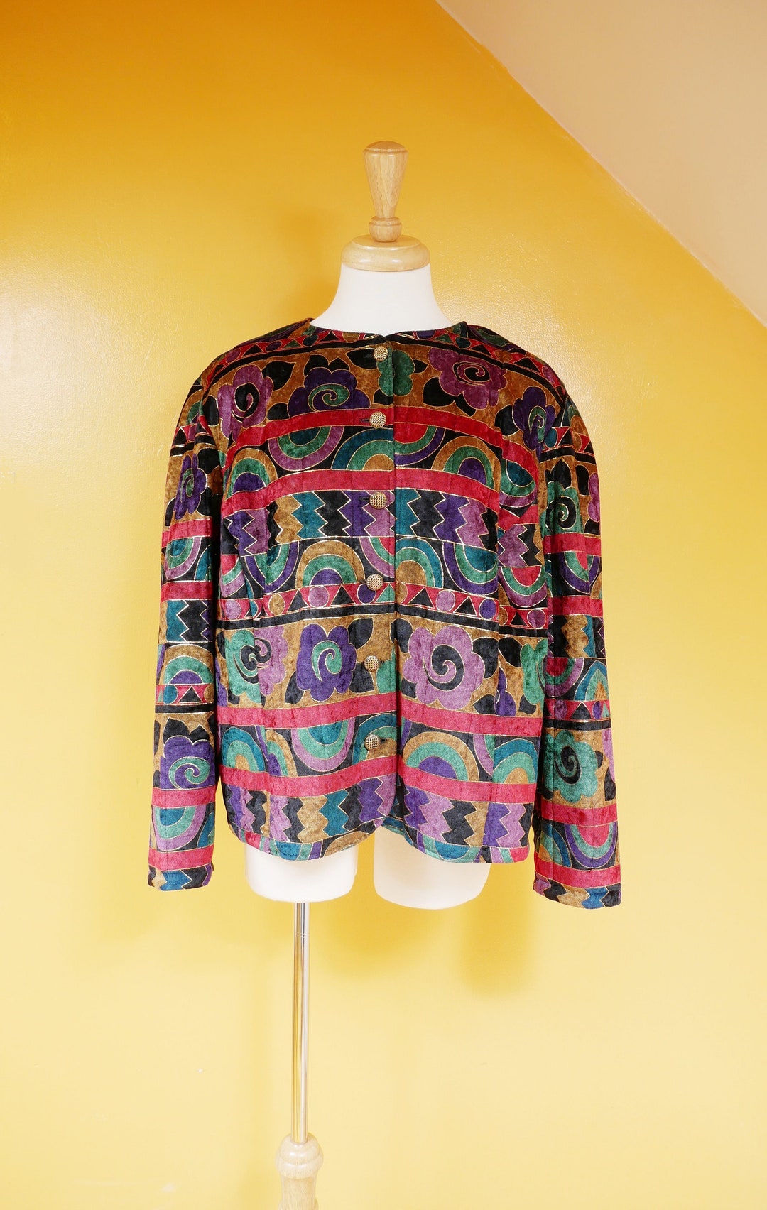 Quilted Rainbow Velvet Jacket - Etsy