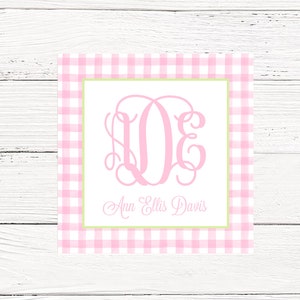 Pink Gingham Enclosure Cards - Etsy