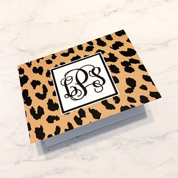 Cheetah Print Note Cards - Etsy
